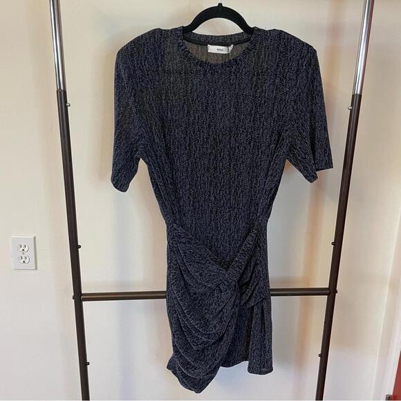 Mango | Dresses | Mango Gray Asymmetrical Ruched Mini Dress | Poshmark